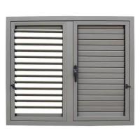 China Customized Profile Color Aluminum Shutter Window with Hinges and Exterior Shutters for sale