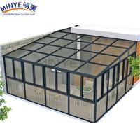 China All Season Glass House Flat Roof Thermal Break Aluminum Insulated Roof Sunroom 2.0mm for sale