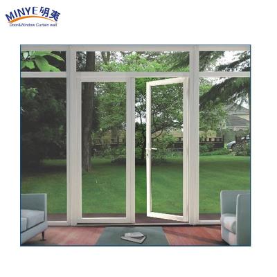 China UPVC Casement Door Plastic Material Modern Design 5mm Double Glazing 5 Year Warranty for sale