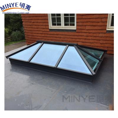 China Powder Coated Aluminum Roof Skylight with 5mm 9A 5mm Glass and Roller Screen for sale