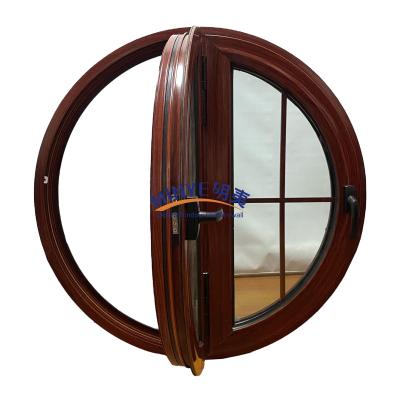 China Thermal Break Aluminum Round Casement Window 6063-T5 with Double Glazing 5mm+12A+5mm for sale