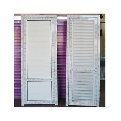 China UPVC Louver Door Design Without Track Exterior House PVC Shutter Door 30sqm MOQ for sale