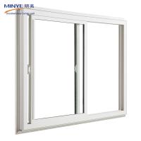 China Horizontal Opening Pattern Vinyl Sliding Window with Flange Fin and Toughened Glass for sale