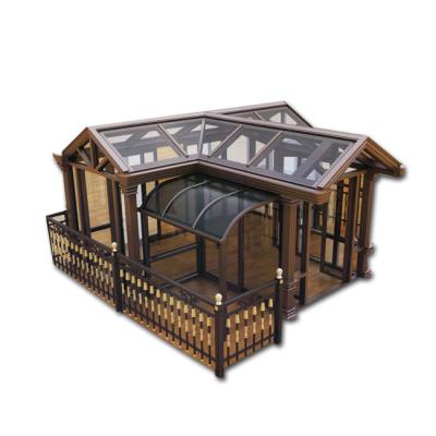 China Shanghai Minye Green Tempered Glass Winter Garden Sunroom 5mm+12A+5mm Double Glazing for sale