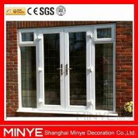 China UPVC Vinyl Frame Main Door with Double Tempered Glass 5mm 12A 5mm Waterproof for sale