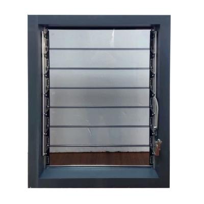 China Custom Aluminum Louver Windows Semi Circular Design 6063-T5 Thermal Break Glass Blade Manual Windows for sale