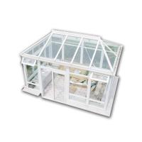 China Thermal Break Aluminum Sunroom Flat Top Roof Brown Color 6063-T5 Double Glazing 5mm+12A+5mm for sale