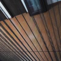 China Green Aluminum Frame Mosquito Pleated Mesh Folding Screen Door 1000x2000mm Custom Size for sale