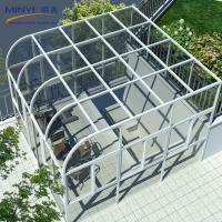China Double Tempered Double Glazed Low-E Glass Sunroom with Powder Coated Aluminum Profile 5mm+12A+5mm for sale