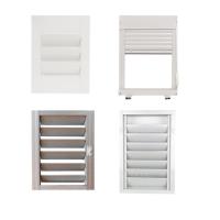 China Exterior Aluminum Louvers Metal Windows 1.4mm Frame Double Glazed 5+12A+5mm for sale