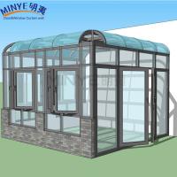 China OEM Balcony Glass Sunroom Slope Roof Design 5mm 9Ar 5mm Double Tempered Glass for sale
