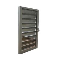 China Aluminum Airtight Anti Theft Jalousie Window Shutter 5mm 12A 5mm Double Tempered Glass for sale