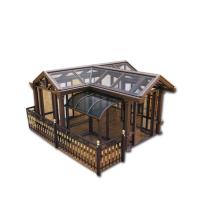 China Waterproof Aluminum Glass Sunroom Panels 5mm 12A Double Glazed Greenhouse for Hotel Garden for sale