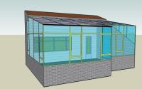 China Double Tempered Hollow Glass Sunroom Aluminum Frame Green House 5mm+12A+5mm for sale