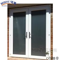 China Dubai Entry PVC Doors with Fiberglass Screen Netting and EPDM Rubber Strip 6063-T5 for sale