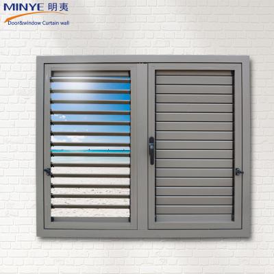 China White Aluminum Shutters Europe Style Midcentury Residential Buildings 6063-T5 Thermal Break for sale