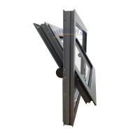 China Aluminum Horizontally Center-hung Swivel Pivot Hung Window 6063-T5 Double Glazed 5mm+12A+5mm for sale