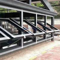 China Aluminum Horizontally Center-hung Swivel Pivot Hung Window 6063-T5 Double Glazed 5mm+12A+5mm for sale