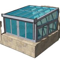 China Aluminum Garden Sun Room with Double Tempered Glass 5mm+12A+5mm Heat Insulation Windproof for sale