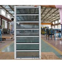 China European Style Aluminum Glass Louvers Window Shutter Semi Circular Design 6063-T5 Thermal Break for sale