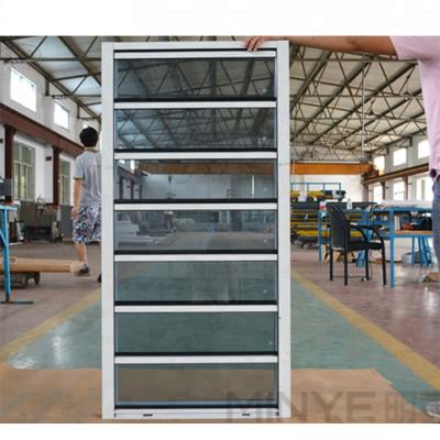 China European Style Aluminum Glass Louvers Window Shutter Semi Circular Design 6063-T5 Thermal Break for sale