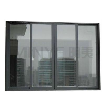 China Australian Standard Double Glazed Large Folding Windows Doors Thermal Break Aluminum 5+12A+5mm for sale