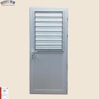 China Anodized Powder Coated Wood Grain Finished Glass Shutter for Modern Security Louver 6063-T5 for sale