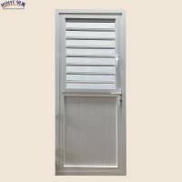 China Anodized Powder Coated Wood Grain Finished Glass Shutter for Modern Security Louver 6063-T5 for sale