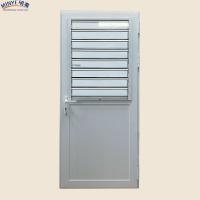 China Anodized Powder Coated Wood Grain Finished Glass Shutter for Modern Security Louver 6063-T5 for sale