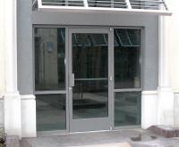 China Powder Coating Aluminum Frame Commercial Entry Door with Door Closer 6063-T5 for sale
