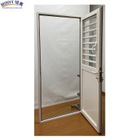 China Anodized Powder Coated Wood Grain Finished Glass Shutter for Modern Security Louver 6063-T5 for sale