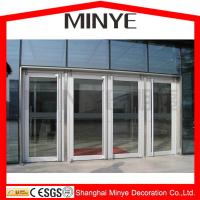 China Powder Coating Aluminum Frame Commercial Entry Door with Door Closer 6063-T5 for sale