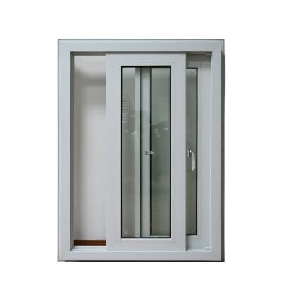 China Windproof Function Double Sliding Glass UPVC Vertical Windows with Energy-Save Advantage for sale