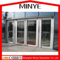 China Powder Coating Aluminum Frame Commercial Entry Door with Door Closer 6063-T5 for sale