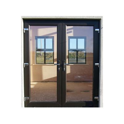 China Aluminum Double Front Door Side Opening Floor Spring Exterior Door 6063 T5 for sale