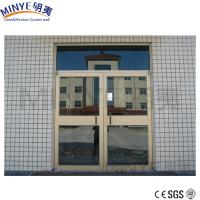 China Aluminum Double Front Door Side Opening Floor Spring Exterior Door 6063 T5 for sale