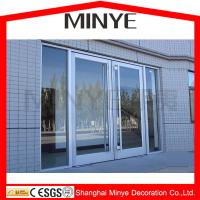 China Aluminum Double Front Door Side Opening Floor Spring Exterior Door 6063 T5 for sale