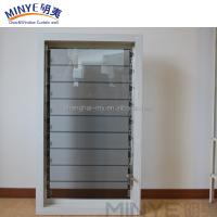 China Economy Aluminum Alloy Bathroom Louver Windows with Windproof Glass Plantation Shutters 6063-T5 for sale