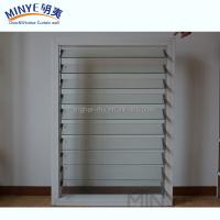 China Economy Aluminum Alloy Bathroom Louver Windows with Windproof Glass Plantation Shutters 6063-T5 for sale