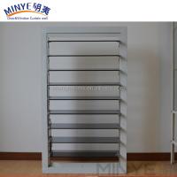 China Economy Aluminum Alloy Bathroom Louver Windows with Windproof Glass Plantation Shutters 6063-T5 for sale