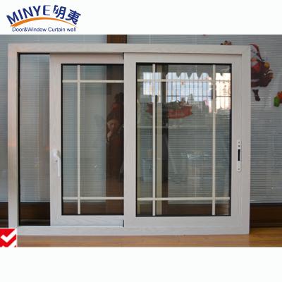 China Aluminum Alloy Sliding Window for PVC Profile with Double Glazing 5mm+12A+5mm and Hardware KINLONG for sale
