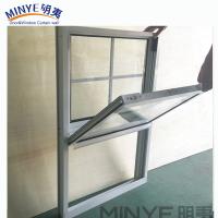 China Shanghai Vinyl Vertical Sliding Window 1.2mm Steel Reinforced Double Glazed 5mm+12A+5mm for sale