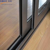 China German Style Glass Front Double Door Aluminum Sliding Stacker Doors 6063-T5 Custom Sizes for sale