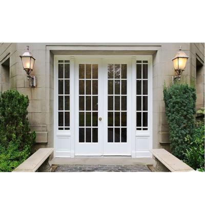 China PVC UPVC Casement Glass Main Door with Grills Good Air Tightness Water Tightness 5mm Double Glass for sale
