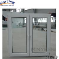 China Custom Size UPVC Double Glass Casement Window Sound Insulation RW>30DB Heat Insulation 2.8W/m2K for sale