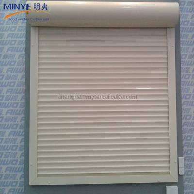 China Industrial Aluminum Roller Shutter Garage Doors Finished Exterior Folding Shutters 6063-T5 4500 Pa for sale