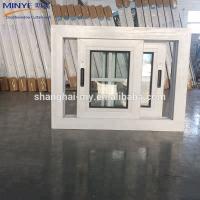 China Double Tempered Glass Hurricane Proof Impact Sliding Windows for Office Plastic Frame for sale