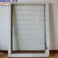 China Aluminum Manual Open Frosted Glass Plantation Shutters Window 6063-T5 Powder Coating for sale