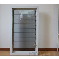 China Aluminum Manual Open Frosted Glass Plantation Shutters Window 6063-T5 Powder Coating for sale