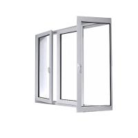 China UPVC PVC Casement Window Toilet Design Wind Resistance 3500pa Swing Open Style for sale